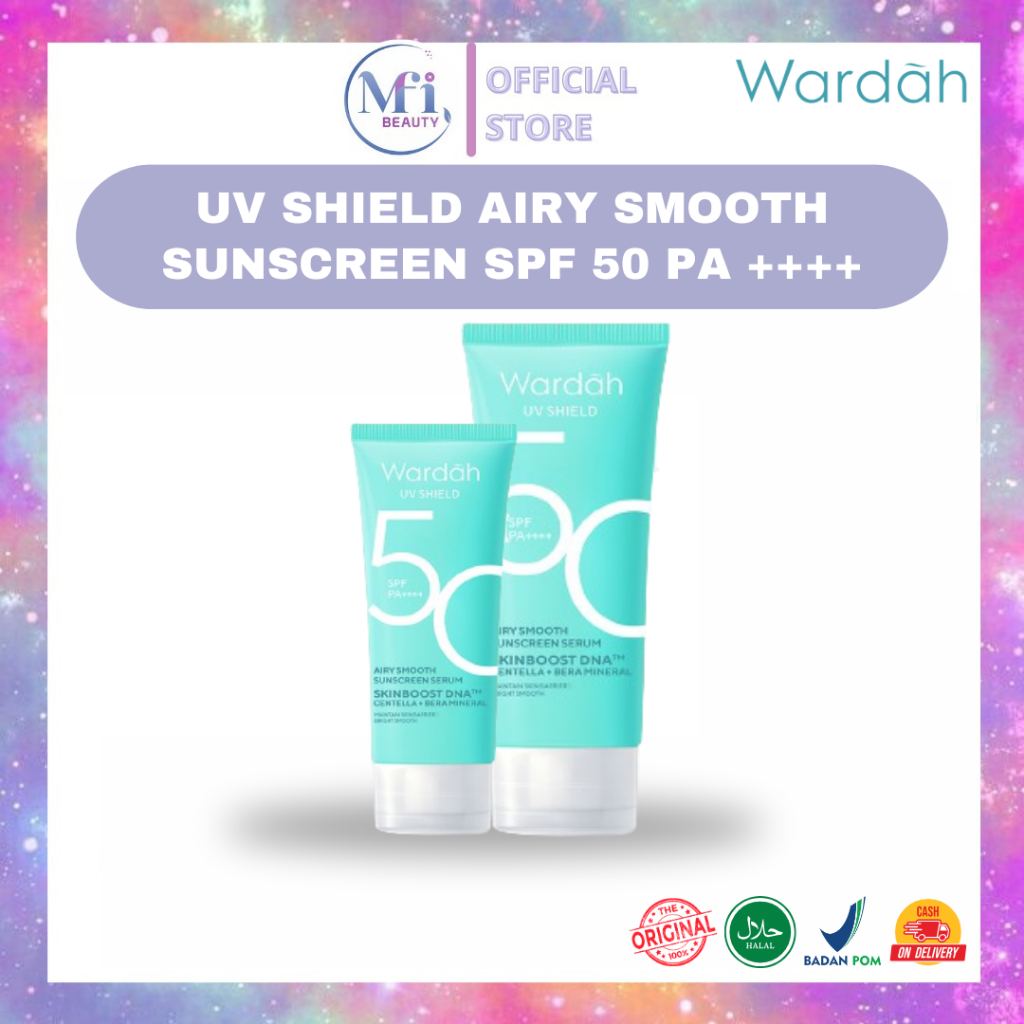 Jual MFI - Wardah UV Shield Airy Smooth Sunscreen Serum SPF 50 PA ...