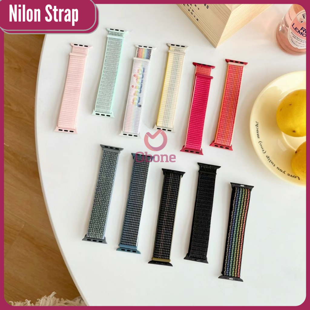 Jual Nilon Strap For iwatch Series 1 2 3 4 5 6 7 8 9 S10 ultra ultra2 ...