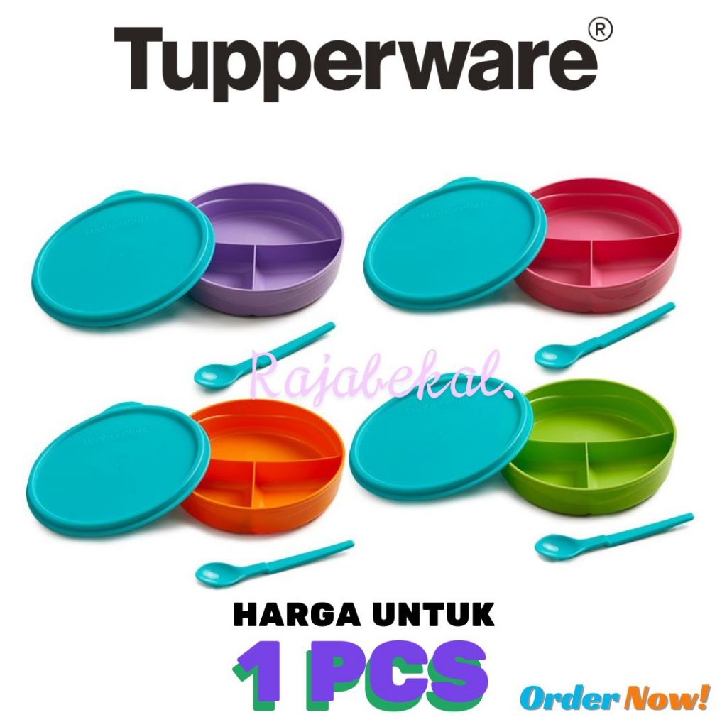 Jual PROMO Tupperware Kiddos Bowl tempat makan bulat bersekat | Shopee ...