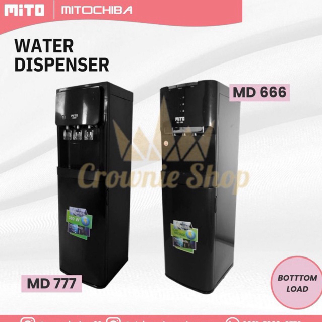 Jual (KHUSUS GRAB) Dispenser Mito Galon Bawah low watt MD 666 / MD 777 ...