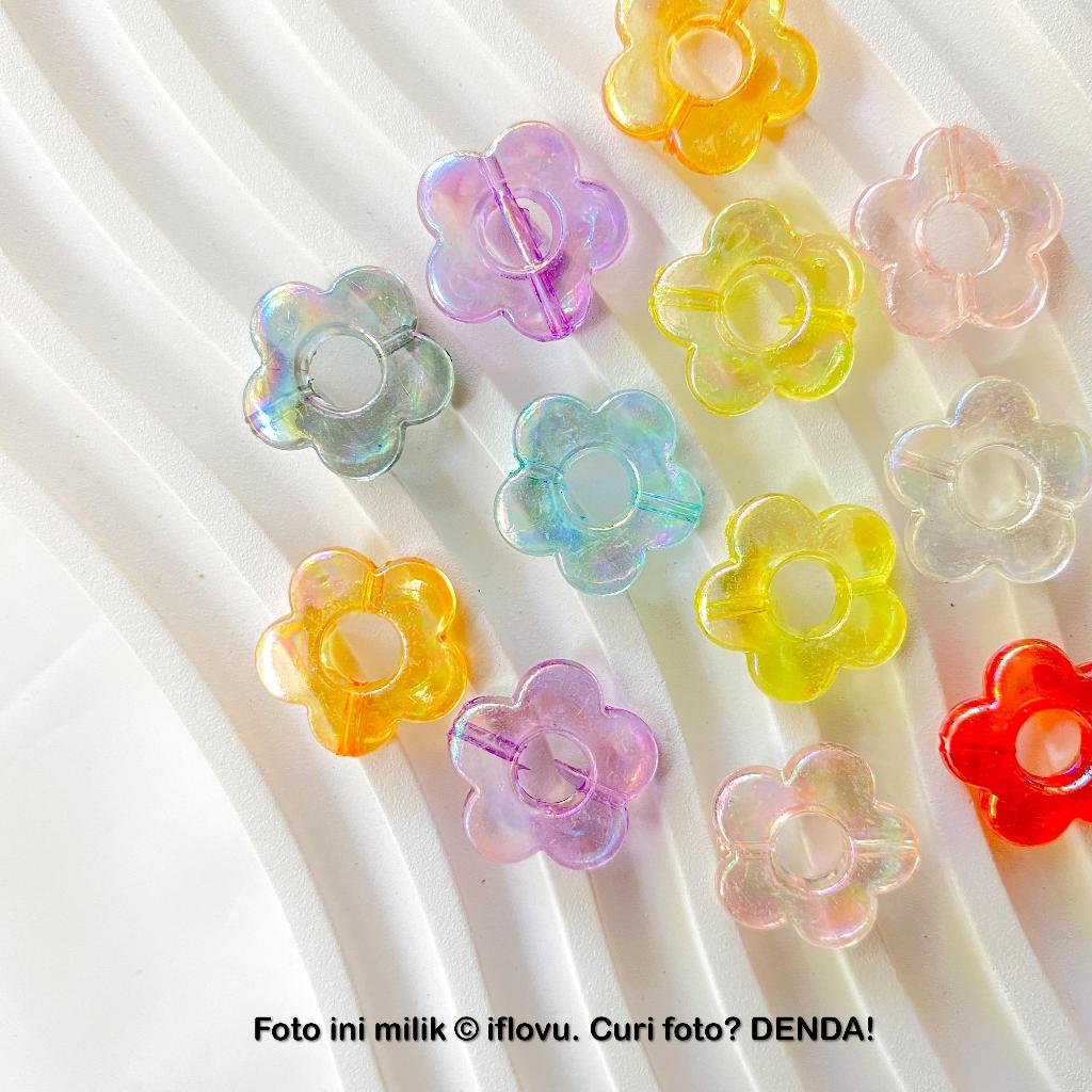 Jual Manik Pandora Bunga Transparan Pandora Lubang Pernak Pernik Gelang ...