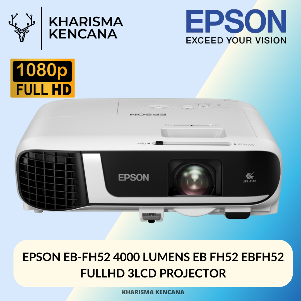 Jual EPSON EB-FH52 4000 LUMENS EB FH52 EBFH52 FULLHD 3LCD PROJECTOR | Shopee Indonesia
