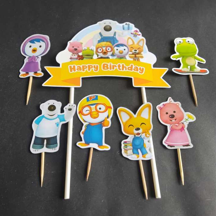 Jual topper pororo loopy hiasan kue happy birthday | Shopee Indonesia