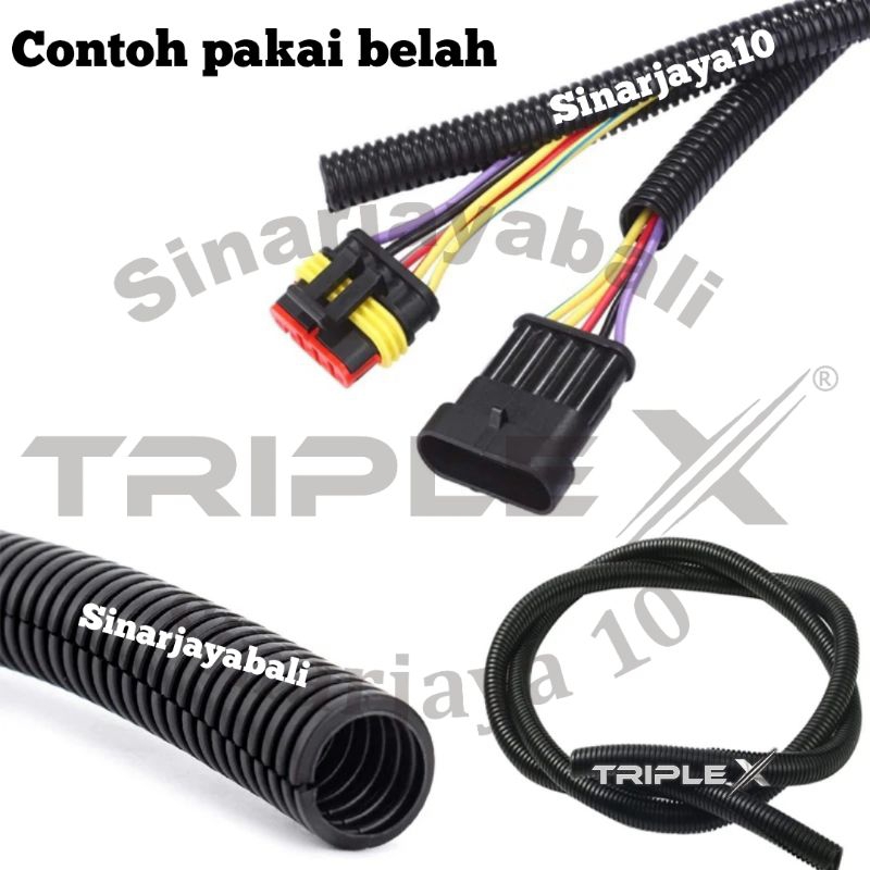 Jual selang spiral pembungkus kabel 14mm selongsong flexible conduit ...