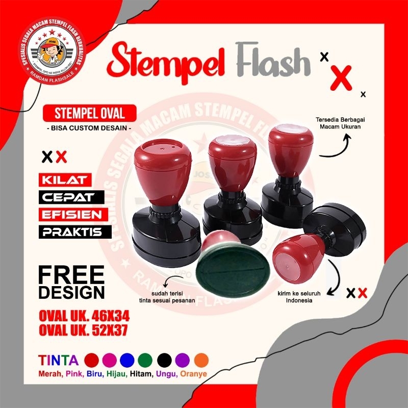 Jual stempel flash,Stempel custum,Stempel oval,Stempel produk | Shopee ...