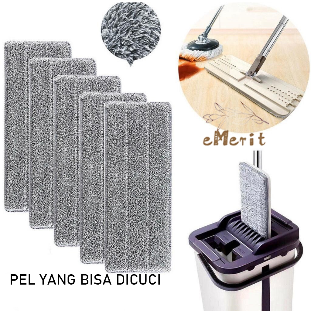 Jual Kain Lap Microfiber Pel Lantai Scratch Mop Cloth REPLACEMENT ...