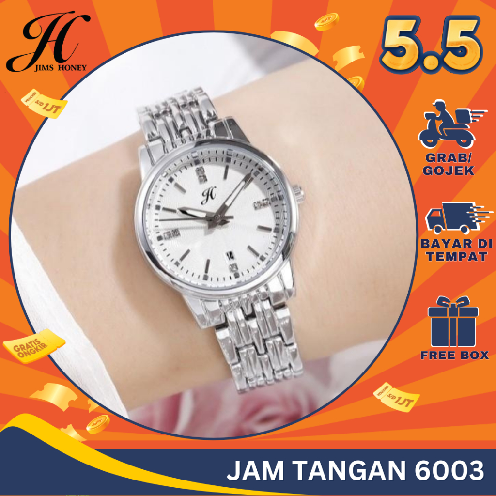 Jual Jam Tangan Couple Analog Jims Honey 6003 Tali Rantai | Shopee Indonesia