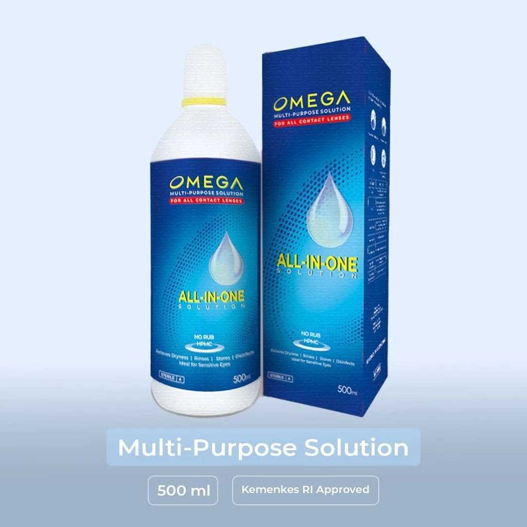 Jual Cairan Softlens Omega All In One 500 ML / Air Softlens Omega 500 ML | Shopee Indonesia