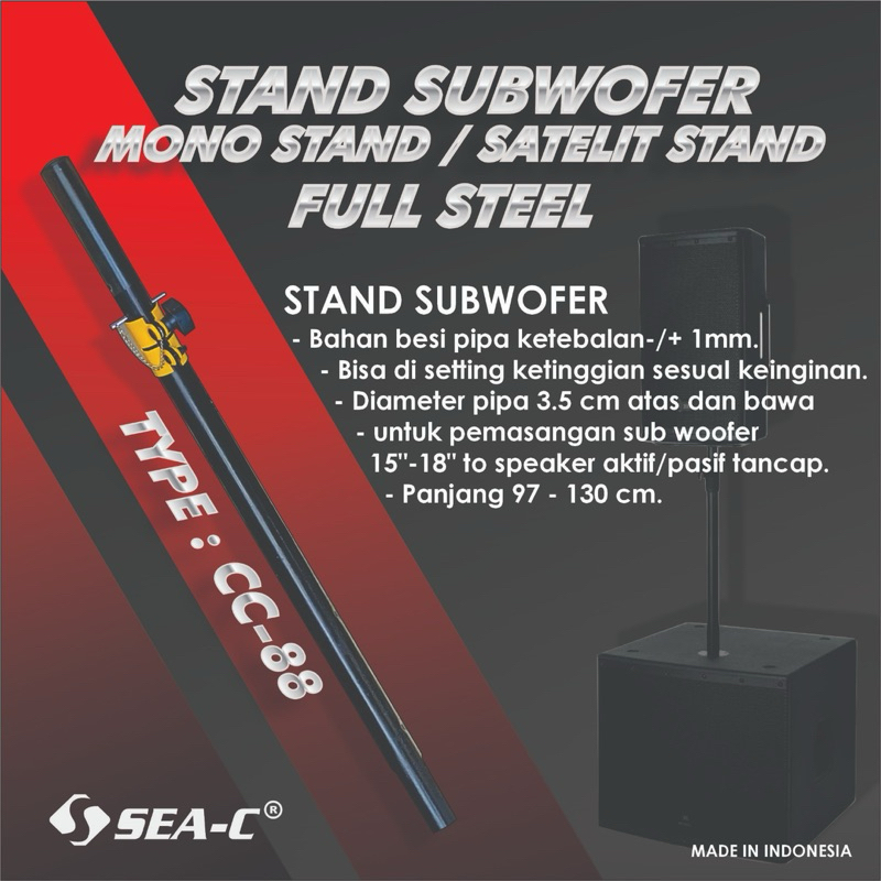 Jual Stand Tiang Subwofer | Mono Stand | Stand Tiang Satelit SEAC CC-88 ...