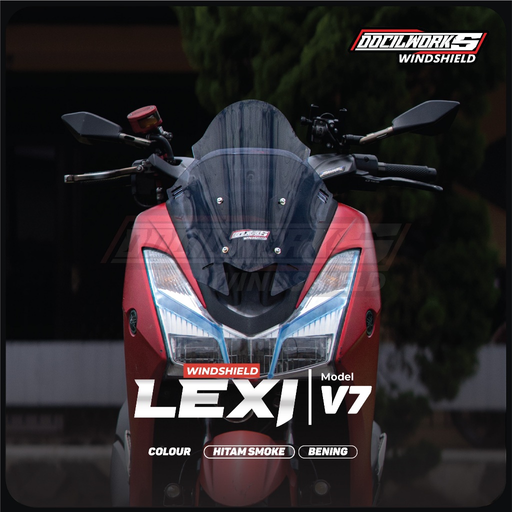 Jual Docilworks - Visor Windshield V7 Yamaha Lexi125 155 | Shopee Indonesia