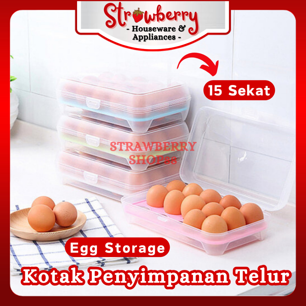 Jual Tempat Box Telur 15 Lubang Sekat (Kotak dengan sekat khusus Telor ...