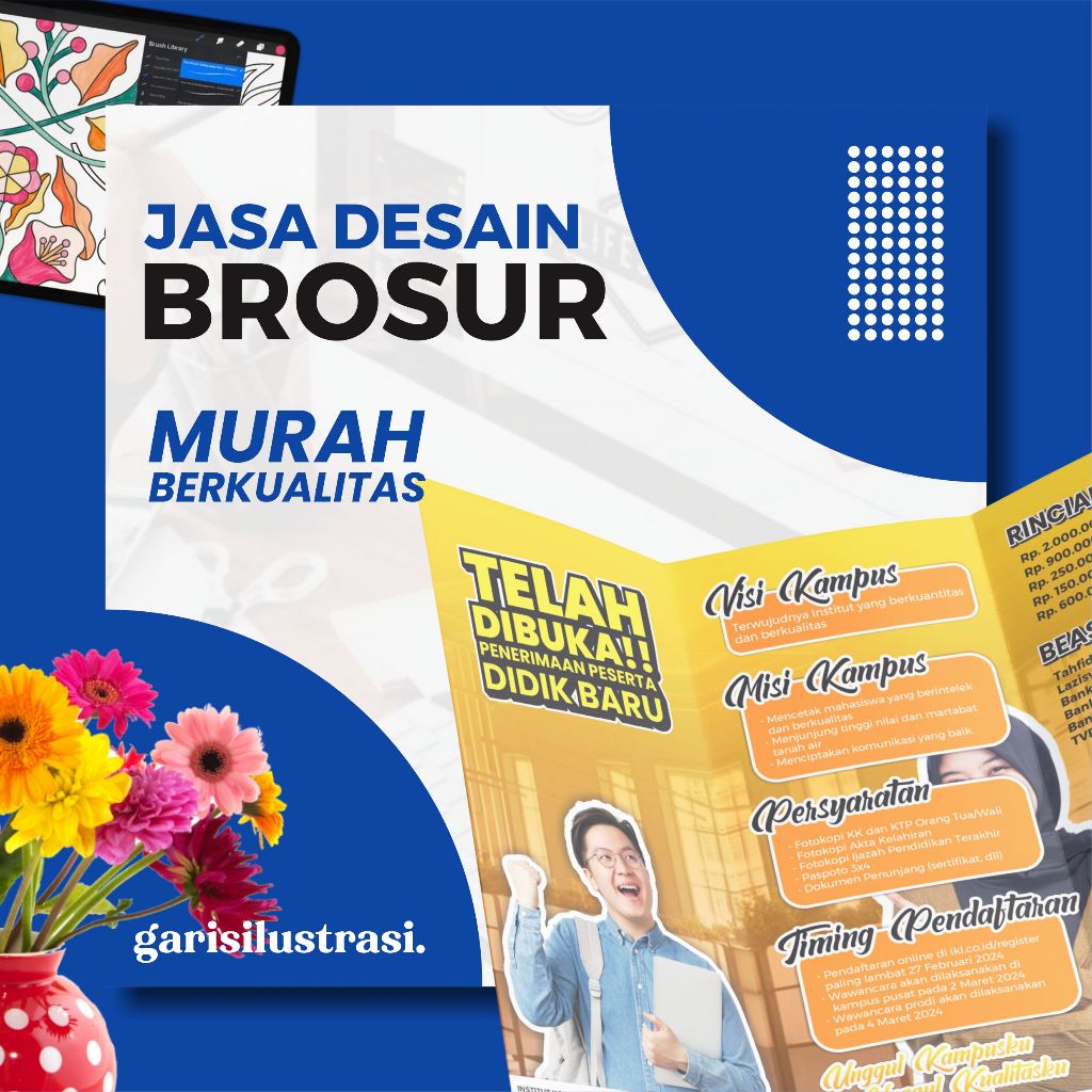 Jual JASA DESAIN BROSUR GARISILUSTRASI | Shopee Indonesia