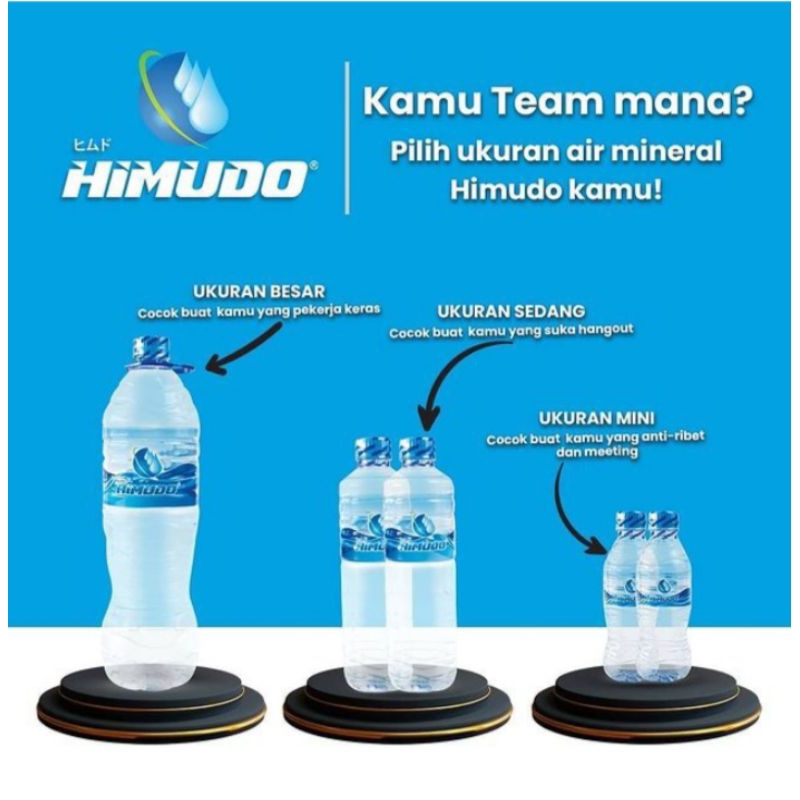 Jual Air minum mineral Himudo kemasan 330 ML / dus isi 24 btl teknologi ...