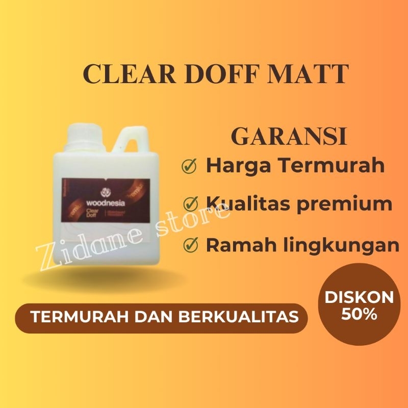 Jual Cat Pernis Kayu Clear Doff Matt Top Coat Finishing PREMIUM ...