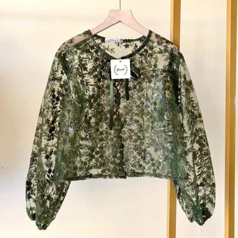 Jual Crop Outer Brokat flower / Outer brukat / baju kondangan / Ajmala ...