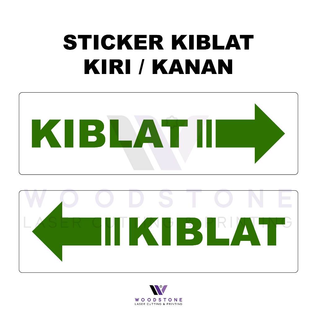 Jual Sticker Arah Kiblat - Stiker Panah Kiblat Sholat Mushola Ruang ...