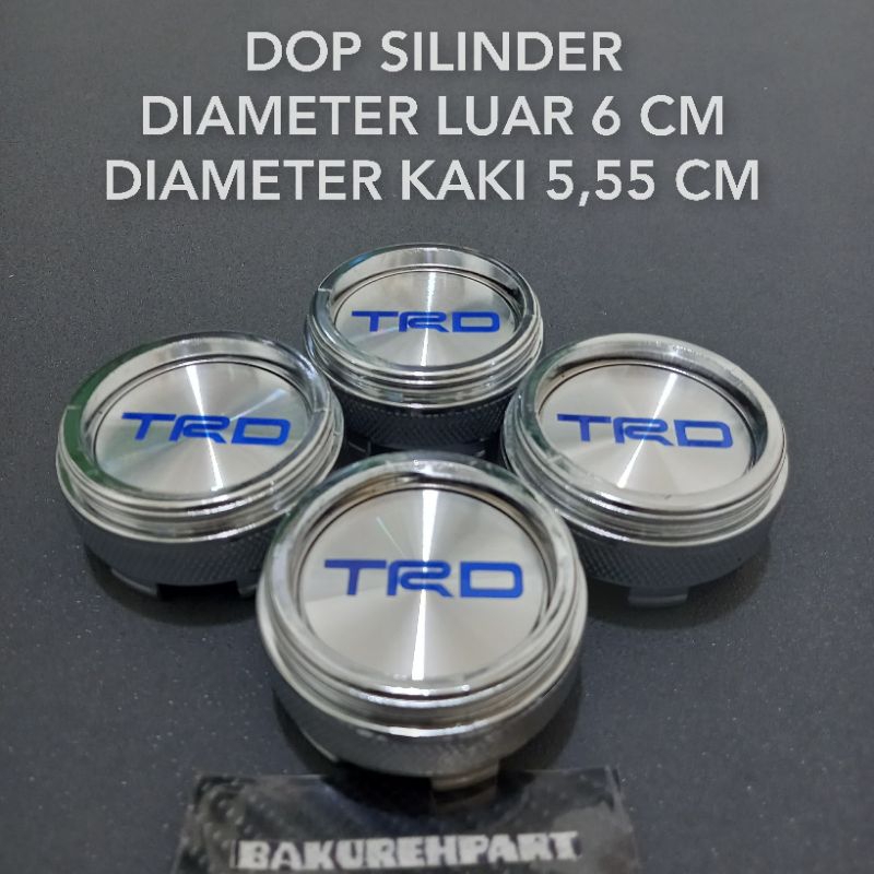 Jual Dop roda tutup velg mobil racing silinder chrome tulisan TRD ...
