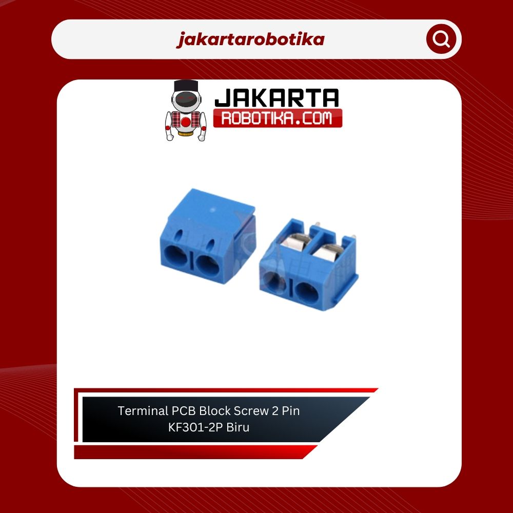 Jual Terminal PCB Block Screw 2 Pin KF301-2P Biru | Shopee Indonesia