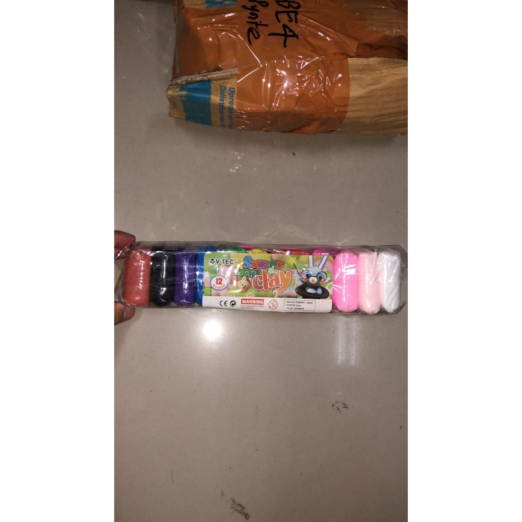 Jual air clay super light clay clay busa vtec 12 warna 130 gram ( kecil ...