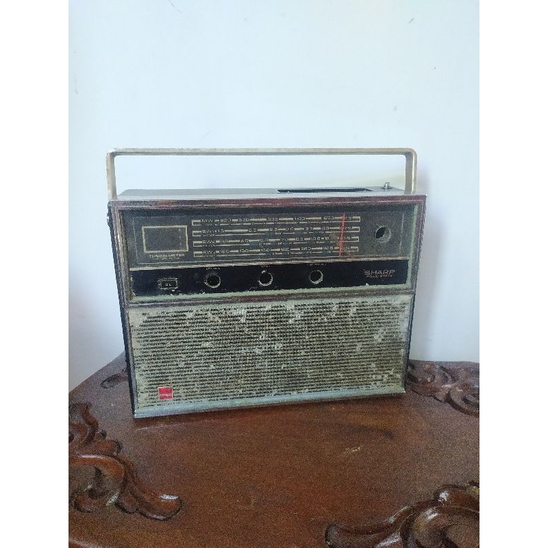 Jual radio kayu jadul merek sharp mati box radio kayu | Shopee Indonesia