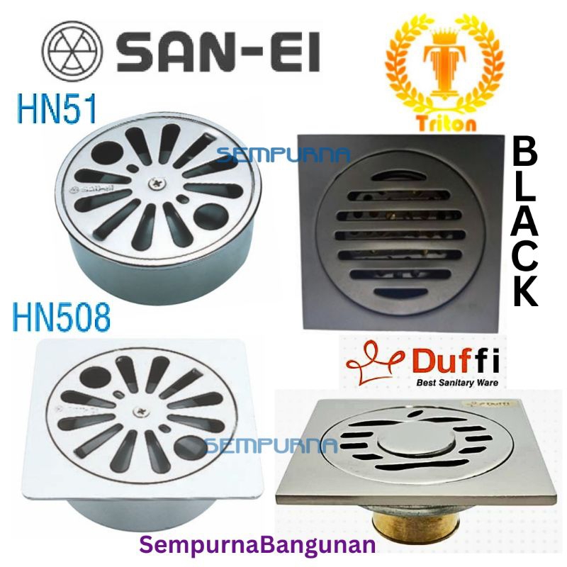 Jual Floor drain strainer avur afur lantai saringan got bulat round HN51 square kotak HN508 ...