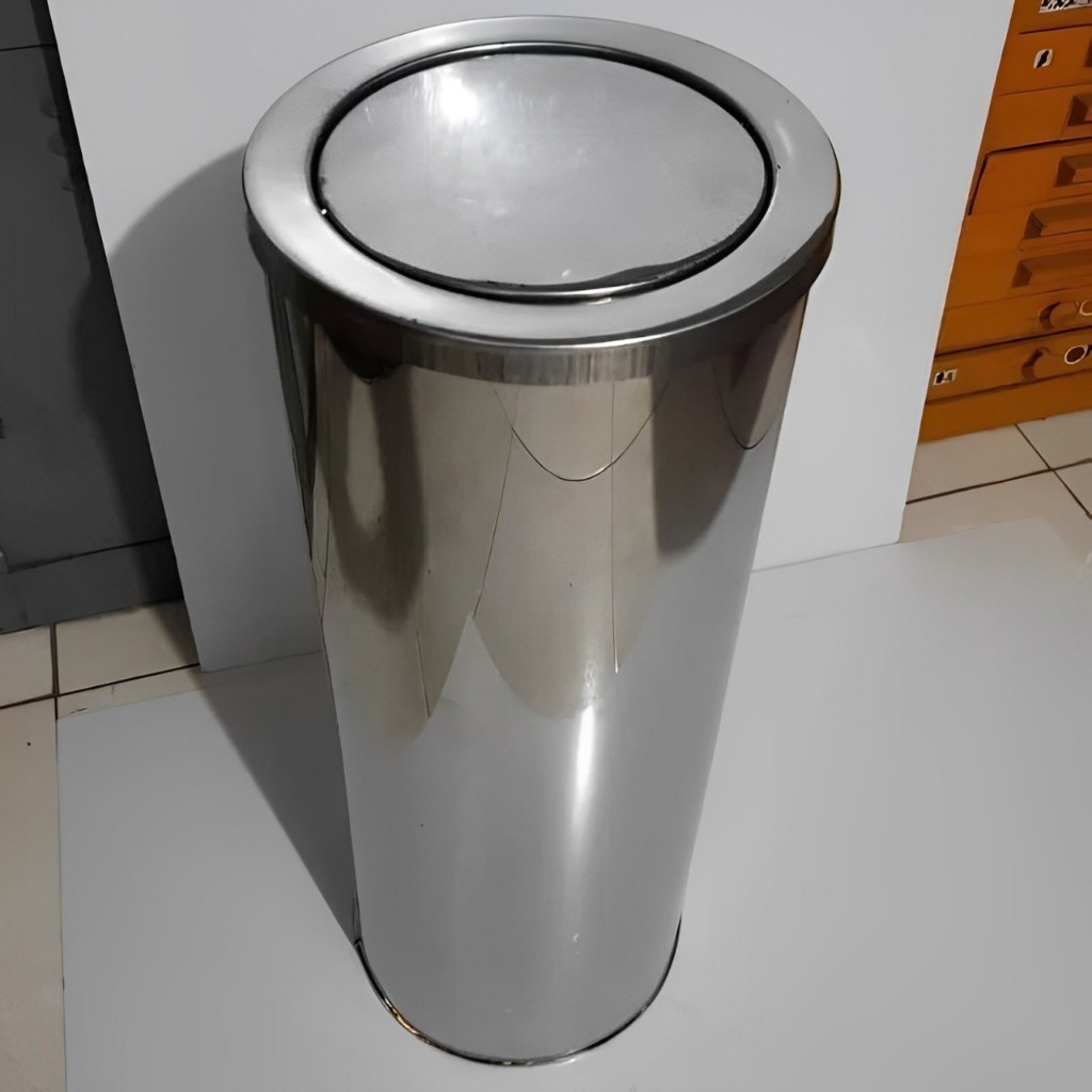 Jual Tong Sampah Tabung Stainless Steel Tutup Goyang Dan Asbak Astray ...