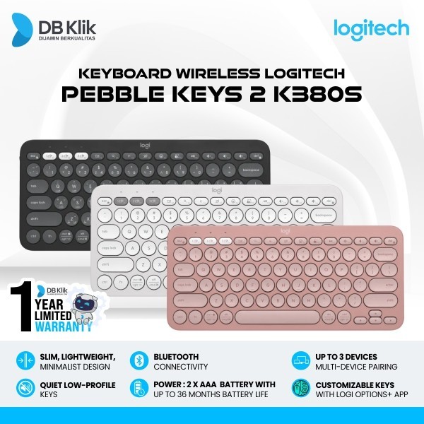 Jual Keyboard Logitech K380s Pebble Keys 2 Wireless Bluetooth Multi Device | Shopee Indonesia
