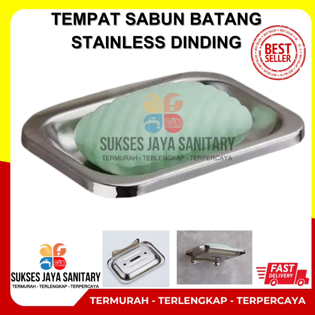 Jual Tempat Sabun Batang Stainless Dinding Kamar Mandi | Shopee Indonesia