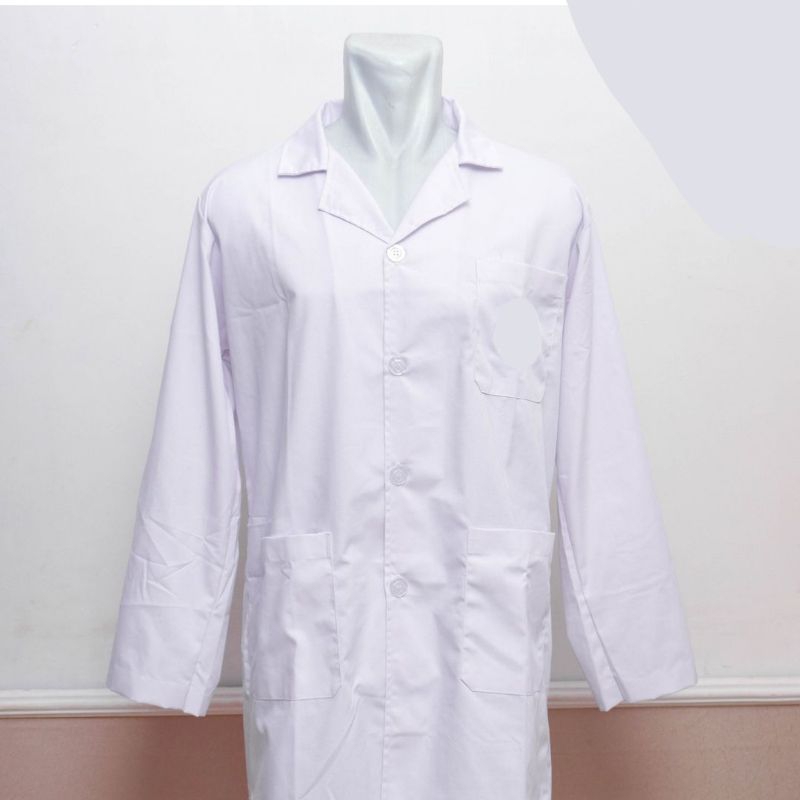 Jual Seragam Jas Lab putih lengan panjang bahan Oxford | Shopee Indonesia