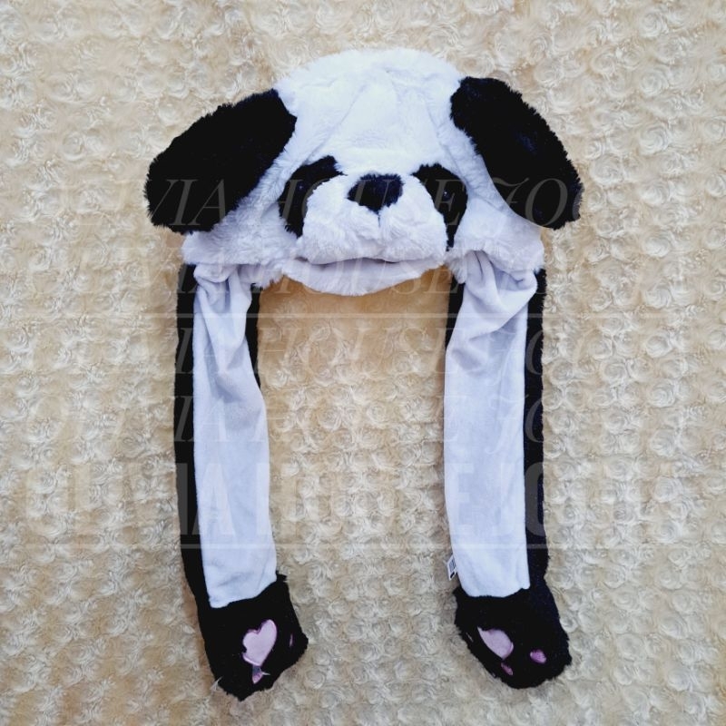 Jual Topi Telinga Gerak Panda Bunny Hat Panda Hitam Putih Topi Telinga ...