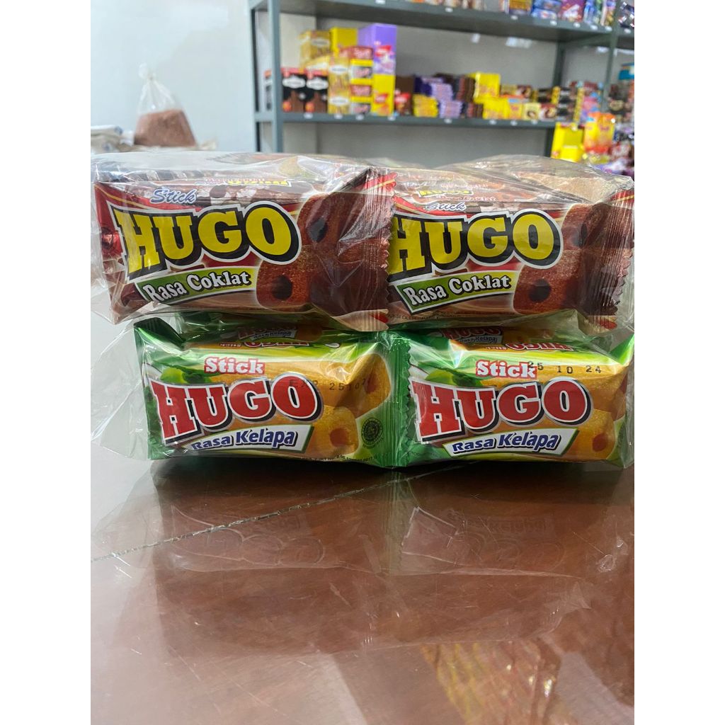 Jual Jajan Stick Hugo Rasa Coklat Kelapa 1 Dus 4x20pcs | Shopee Indonesia