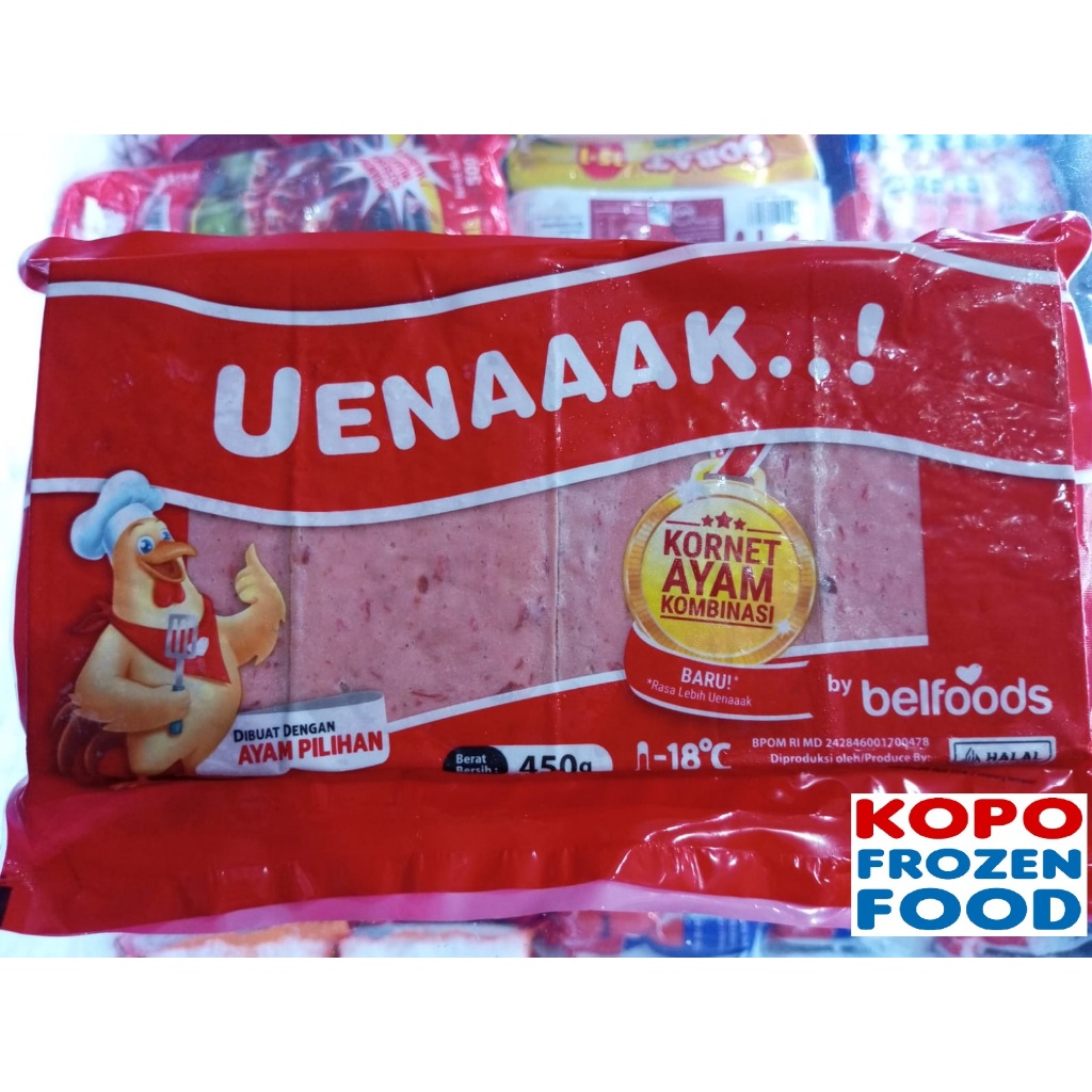 Jual Belfoods Uenak Kornet Ayam 450g (Tahan Suhu Ruangan 3Hari ...