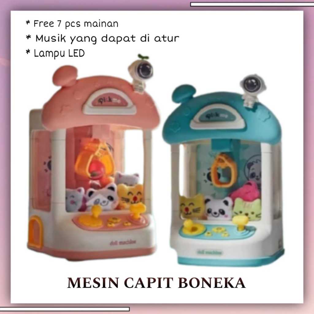 Jual Mesin Capit Boneka Doll Machine Spaceman Mainan Anak Capit Lampu ...