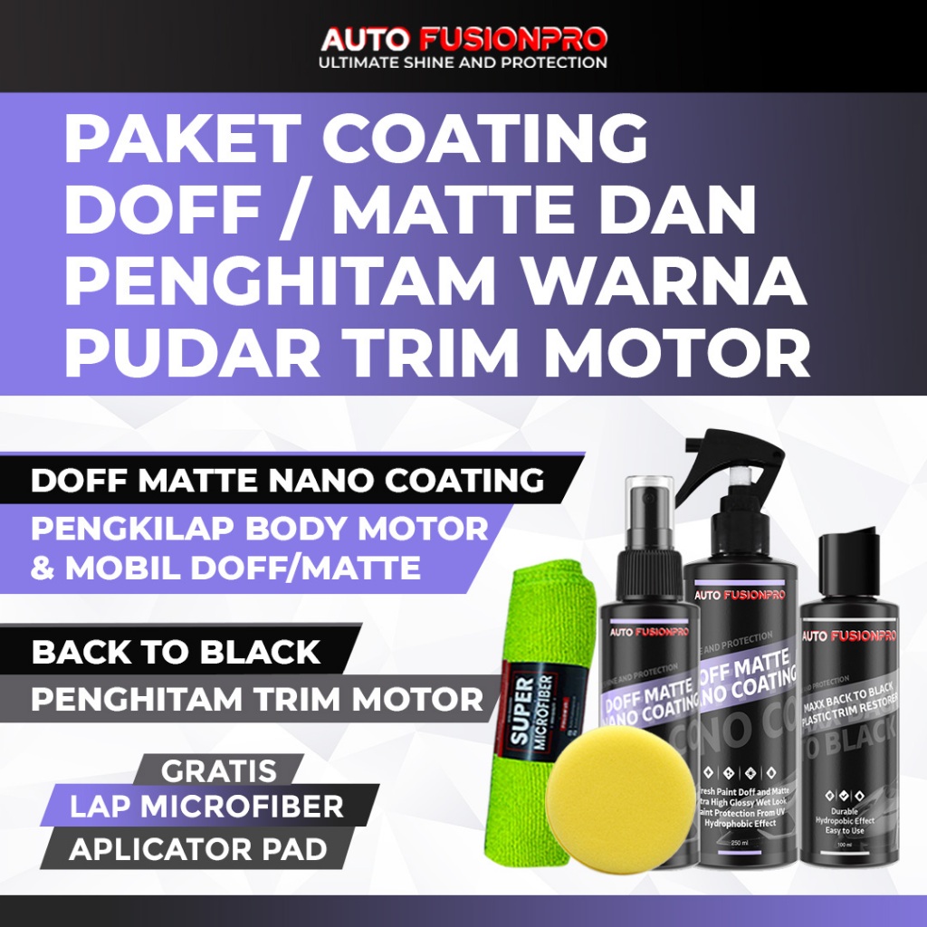Jual PAKET COATING DOFF / MATTE DAN PENGHITAM WARNA PUDAR TRIM MOTOR ...