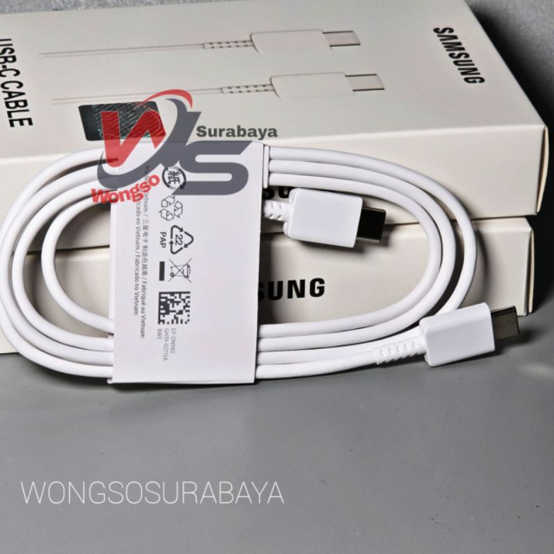 Jual KABEL DATA SAMSUNG USB TYPE C TO TYPE C FAST CHARGING SAMSUNG 65W ...