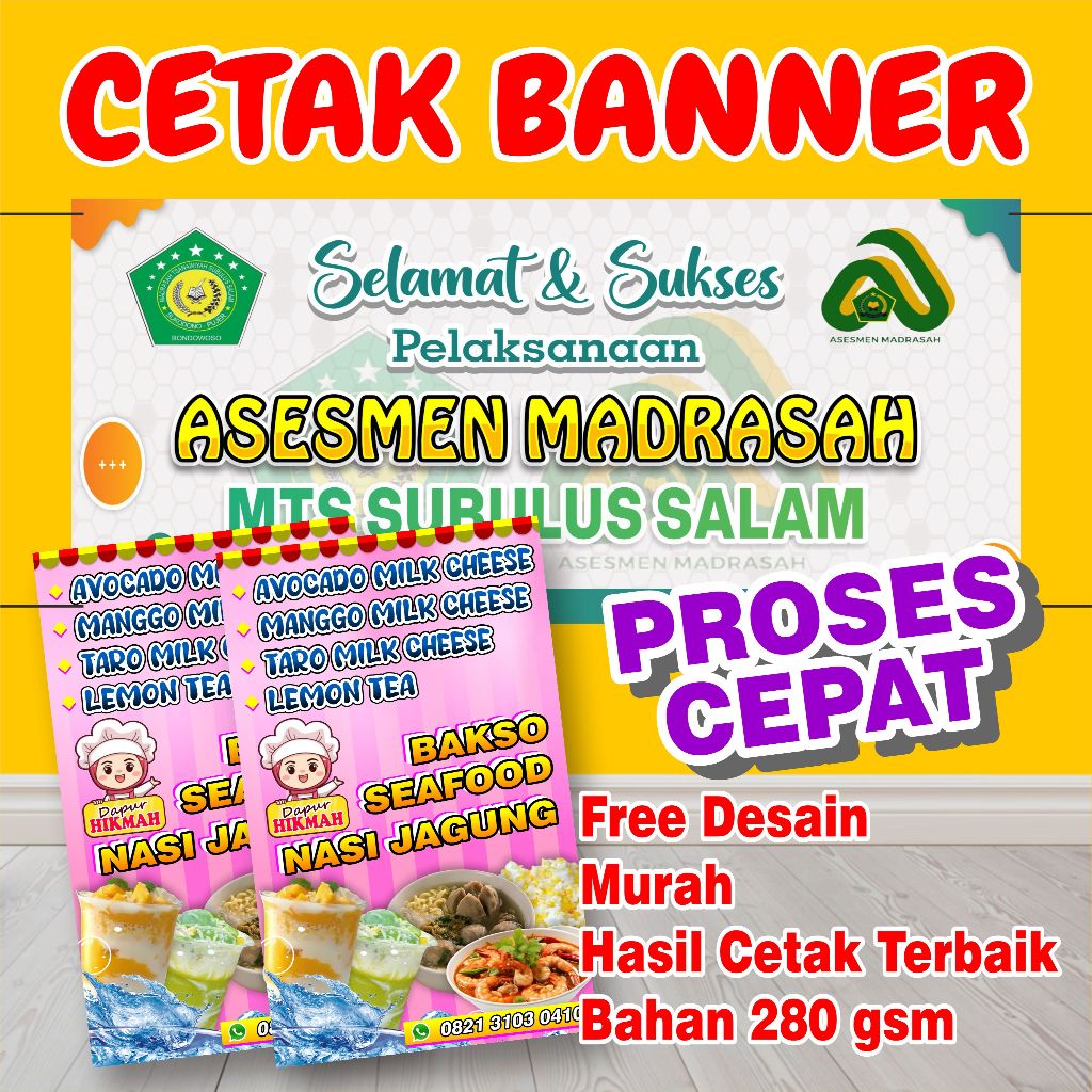 Jual Cetak Banner Spanduk Backdrop Free Desain Proses Cepat | Shopee ...