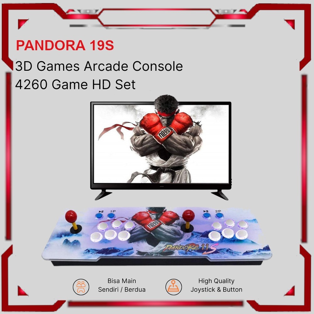 Jual Arcade Games Stick 3D PANDORA Game Box Retro Game Classic DINGDONG ...