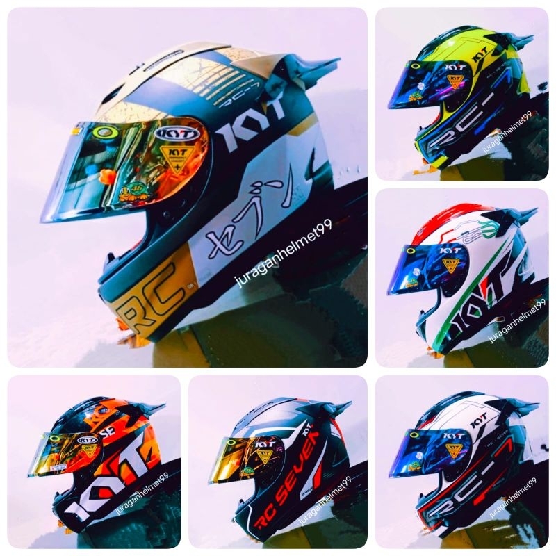 Jual Helm full face KYT RC SEVEN RC7 Motif Paket Ganteng | Shopee Indonesia