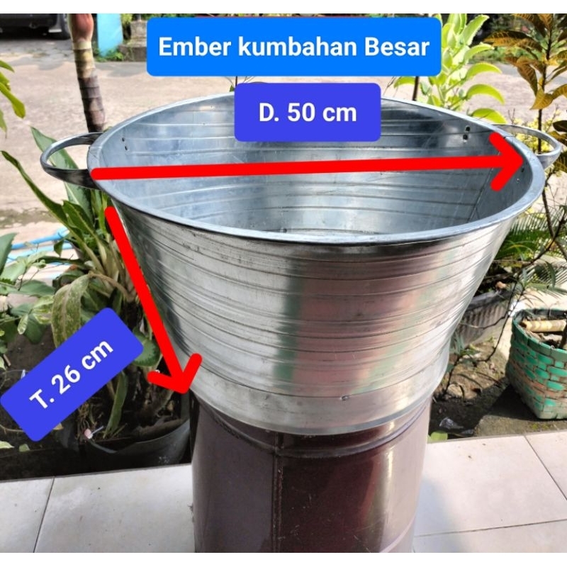 Jual Ember Seng Kumbahan Besar/Cetakan gula batu /Basin/Baskom besi ...