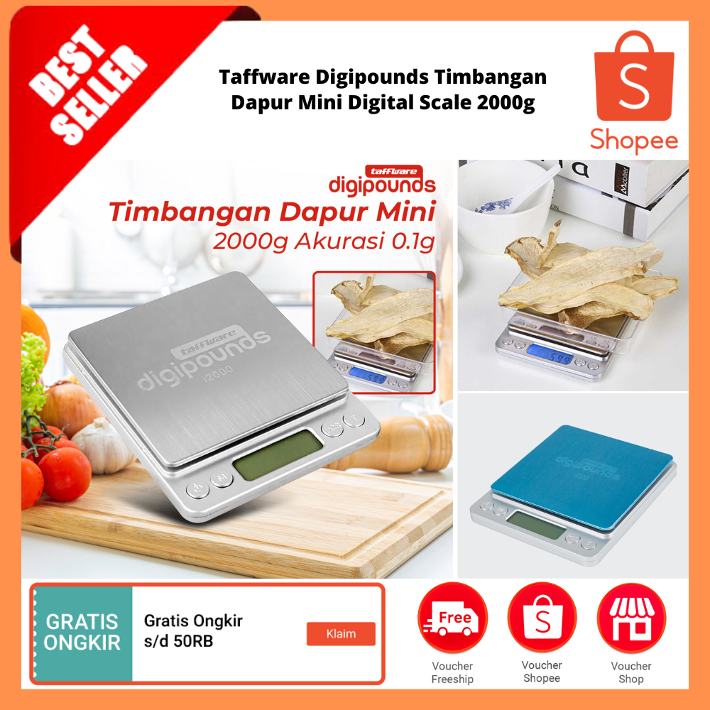 Jual Digipounds Timbangan Dapur Mini Digital Scale 2000g / Timbangan ...