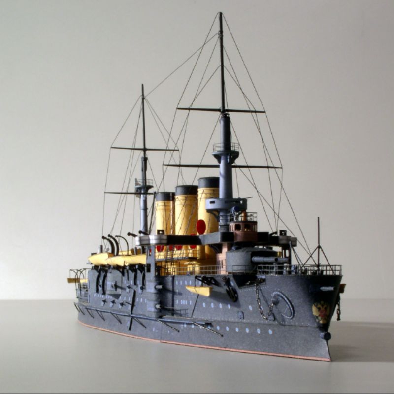 Jual Lembaran pola papercraft kapal perang Oslabya skala 1:250 (SM-A5 ...