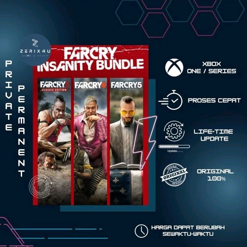 Jual FAR CRY INSANITY BUNDLE XBOX ONE / SERIES X|S PRIVAT ORIGINAL 3 IN ...