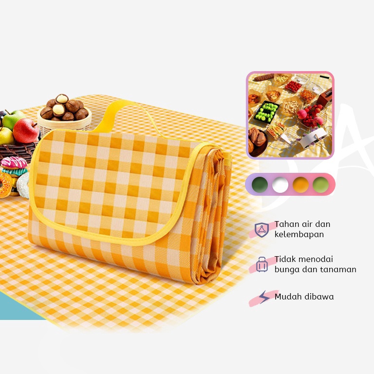 Jual KODE F76P Versi tebalterpal piknik kain buat piknik alas kain ...