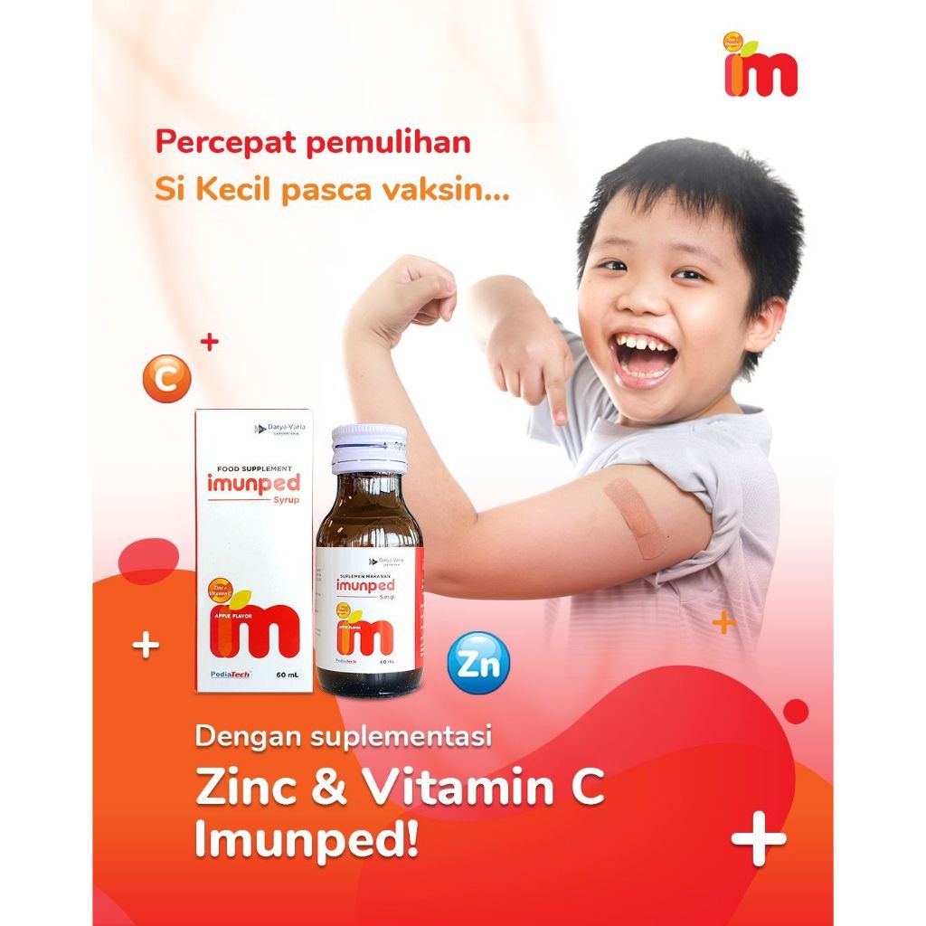 Jual Imunped Sirup Vitamin Anak Tingkatkan Imun Anak 60mL Vitamin Anak ...