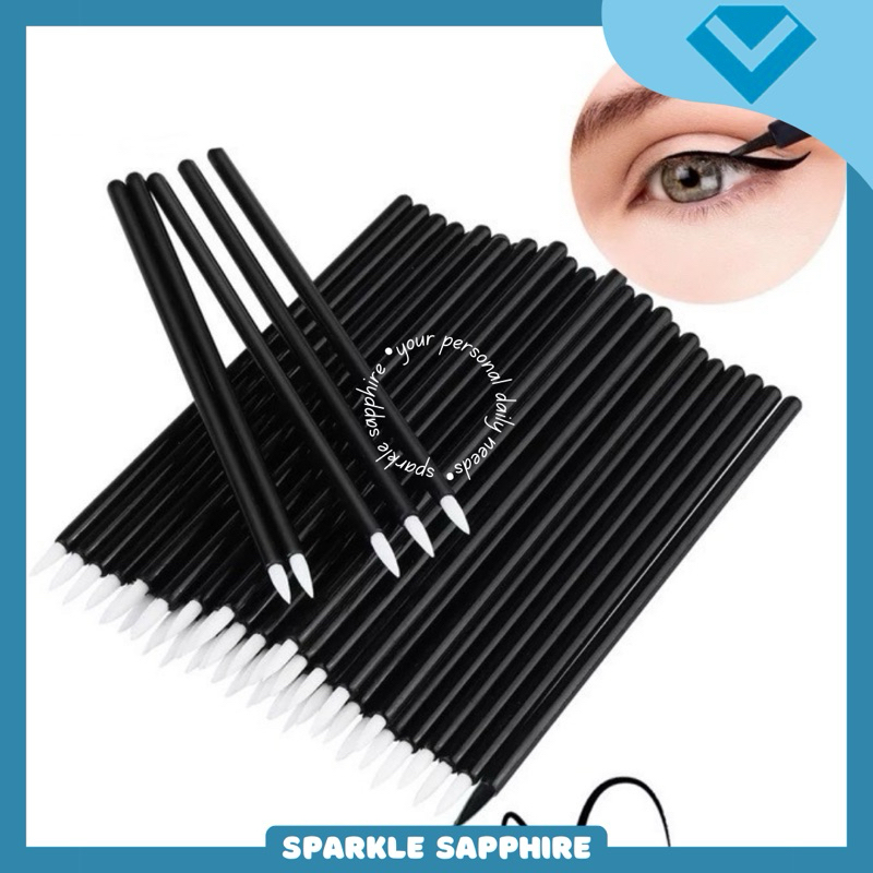 Jual (50 Batang) EYELINER DISPOSABLE Kuas Eyeliner Aplikator Bibir ...