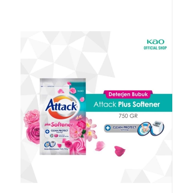 Jual Attack Plus Softener Clean Protec 750gr Deter gen Bubuk | Shopee ...