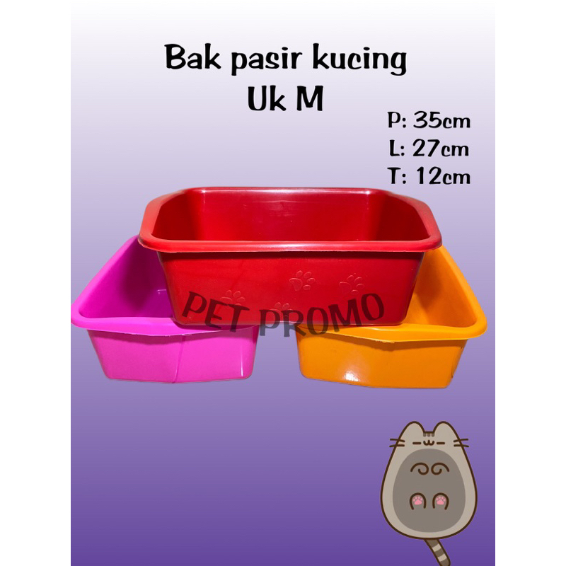 Jual Liter Box pasir kucing - Bak pasir kucing toilet training ukuran M ...