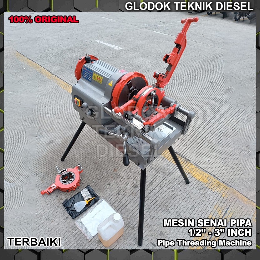 Jual Mesin Senai Pipa Listrik 1/2" - 3" Pipe Threading Machine Electric ...