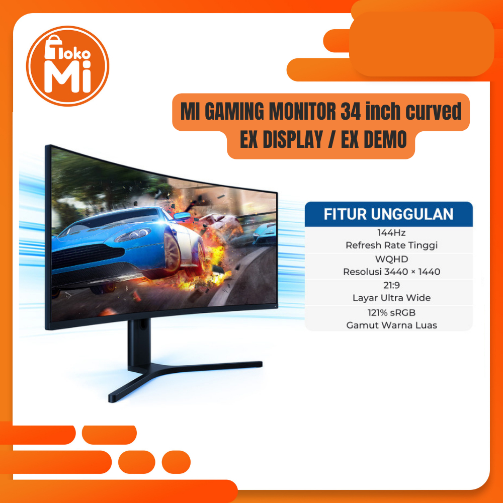 Jual EX DISPLAY PRODUCT Xiaomi Mi 34" Curved Gaming Monitor WQHD Layar UltraWide 144Hz | Shopee ...