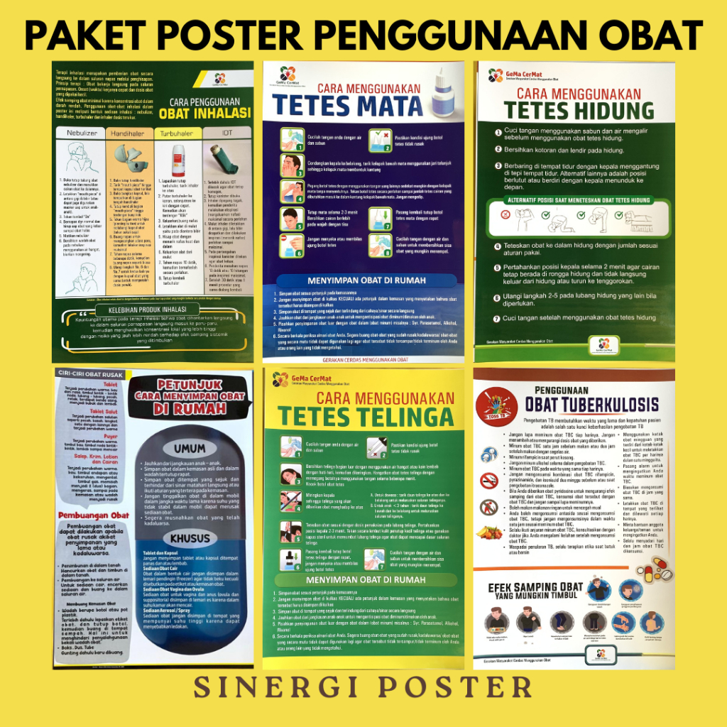 Jual Paket Poster Penggunaan Obat | Paket Cara Menggunakan Obat | Obat ...